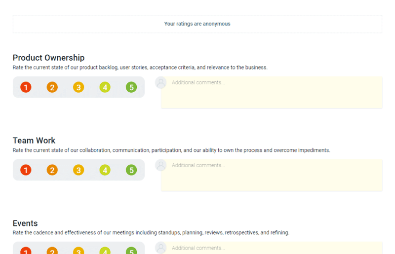 Scrum Health Check - TeamRetro